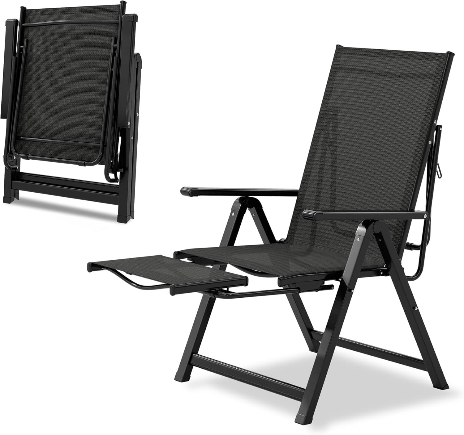 Latitude Run® Outdoor Lounge Chairs, Patio Folding Chairs for Outside ...