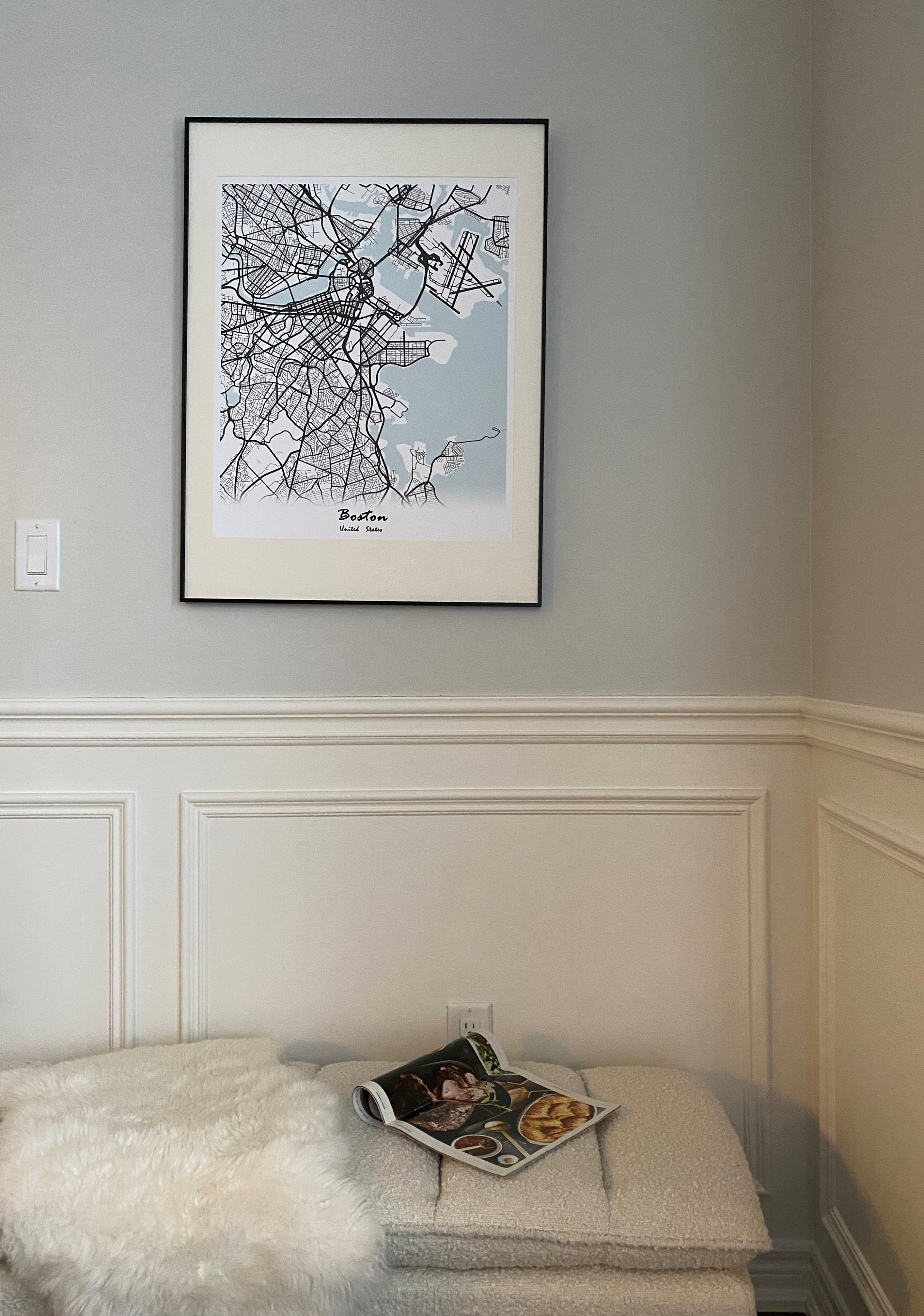 Williston Forge Boston City Map - Picture Frame Graphic Art | Wayfair