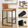Ebern Designs Sturdy Modern Low-Back Counter Height Bar Stools with ...