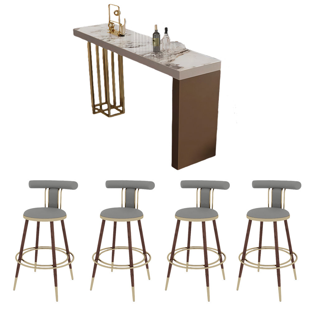 BILBRA Light luxury rock board small bar table high bar - Wayfair Canada