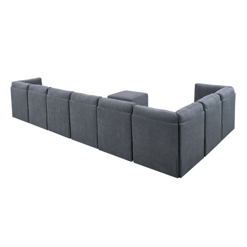 Wade Logan® Towles 10 - Piece Upholstered Sectional & Reviews | Wayfair