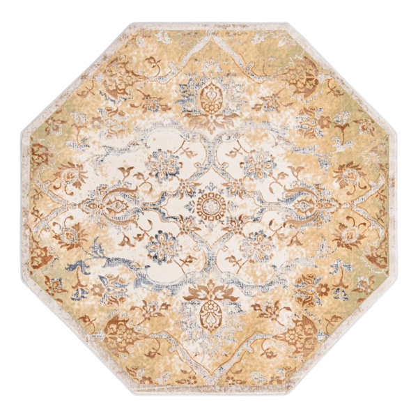 Langley Street Alamo Machine Woven Performance Yellow Rug & Reviews ...