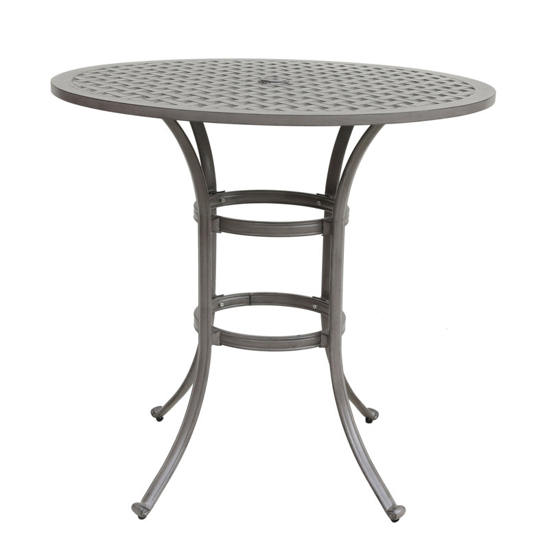 Red Barrel Studio® 42 Inches Cast Aluminum Round Bar Table | Wayfair