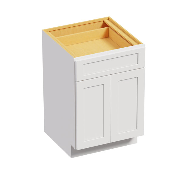 Lumina Loft White Shaker Kitchen Base Unit Cabinet Ready-to-Assemble ...