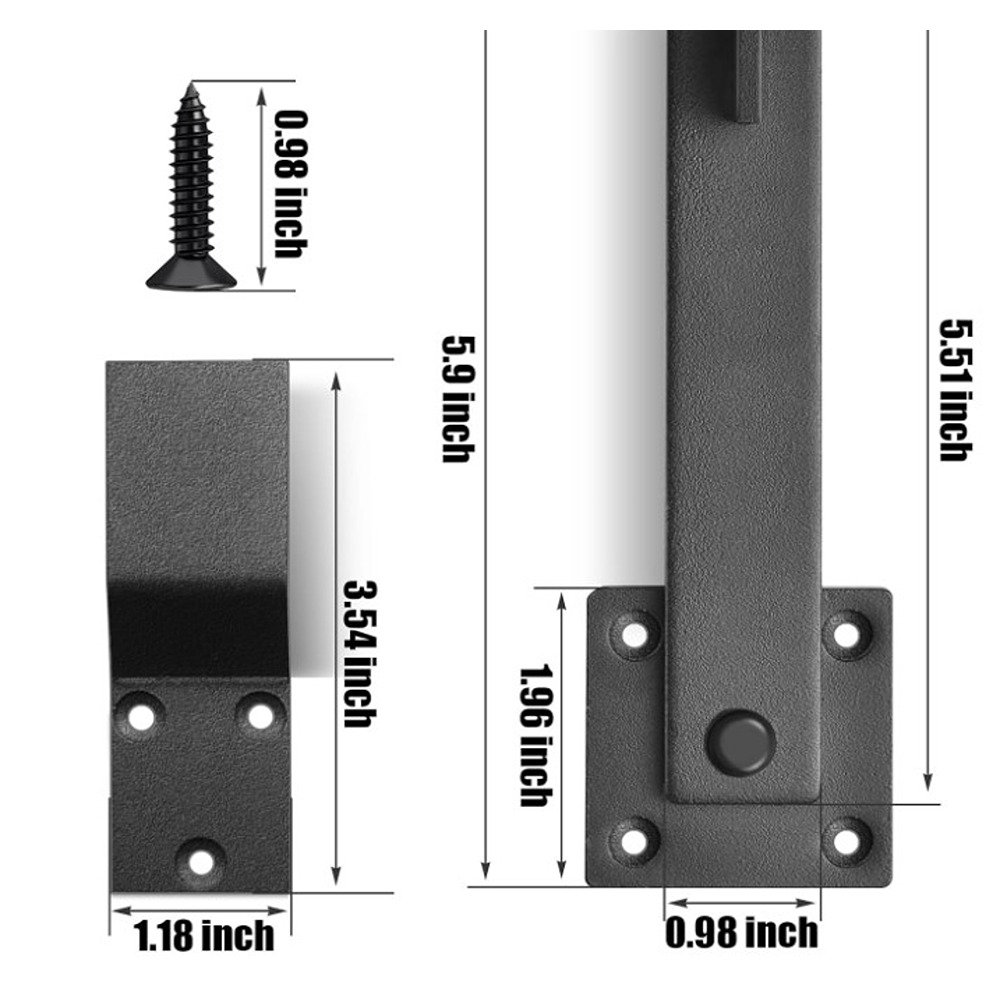 MAXAYA Heavy Duty 6" Barn Door Gate Flip Latch Lock, Study Metal Gate L ...