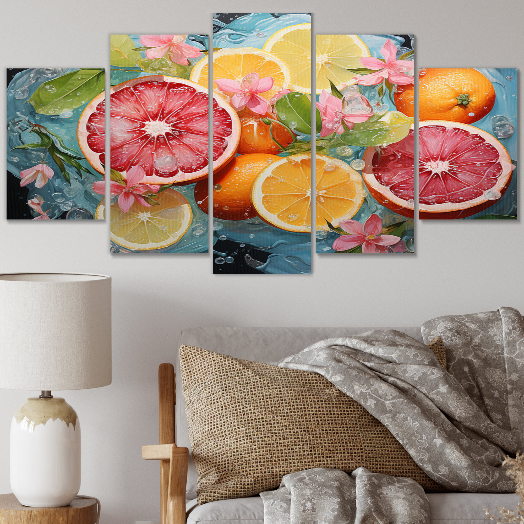 Red Barrel Studio® Tropical Citrus I - Fruits Metal Wall Decor Set ...