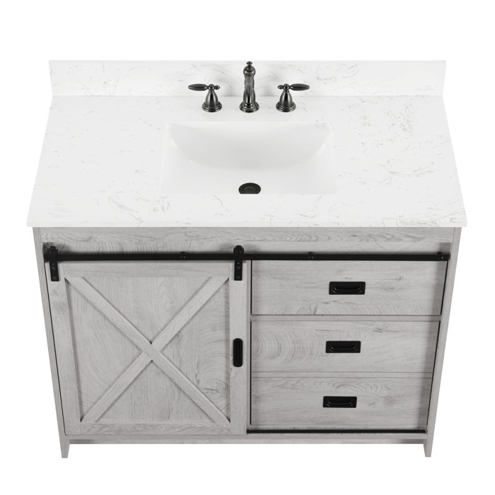 Sand & Stable Jillian 42'' Free-standing Single Bathroom Vanity with ...