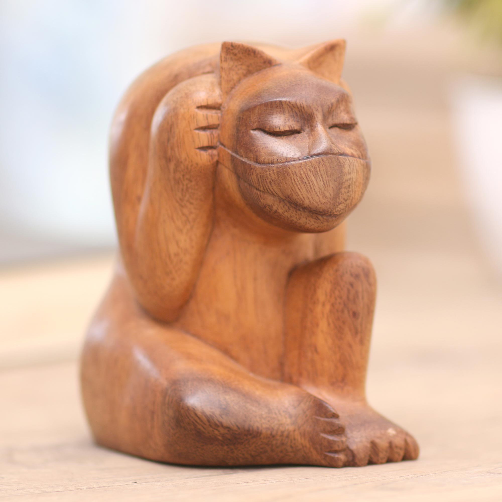 Trinx Eboney Healthy Cat Sculpture | Wayfair