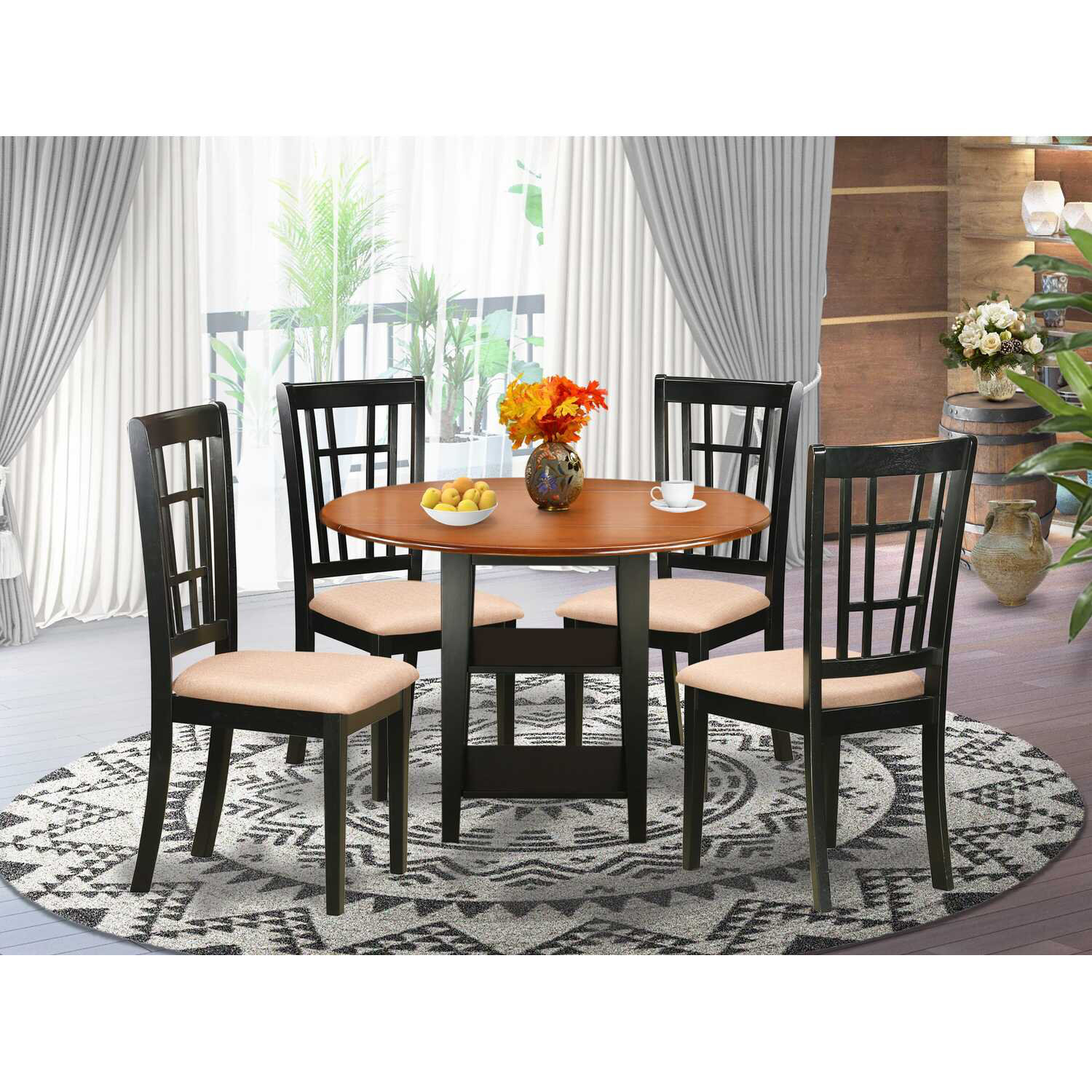Alcott Hill® Solid Wood Top - Round Dining Room Set | Wayfair