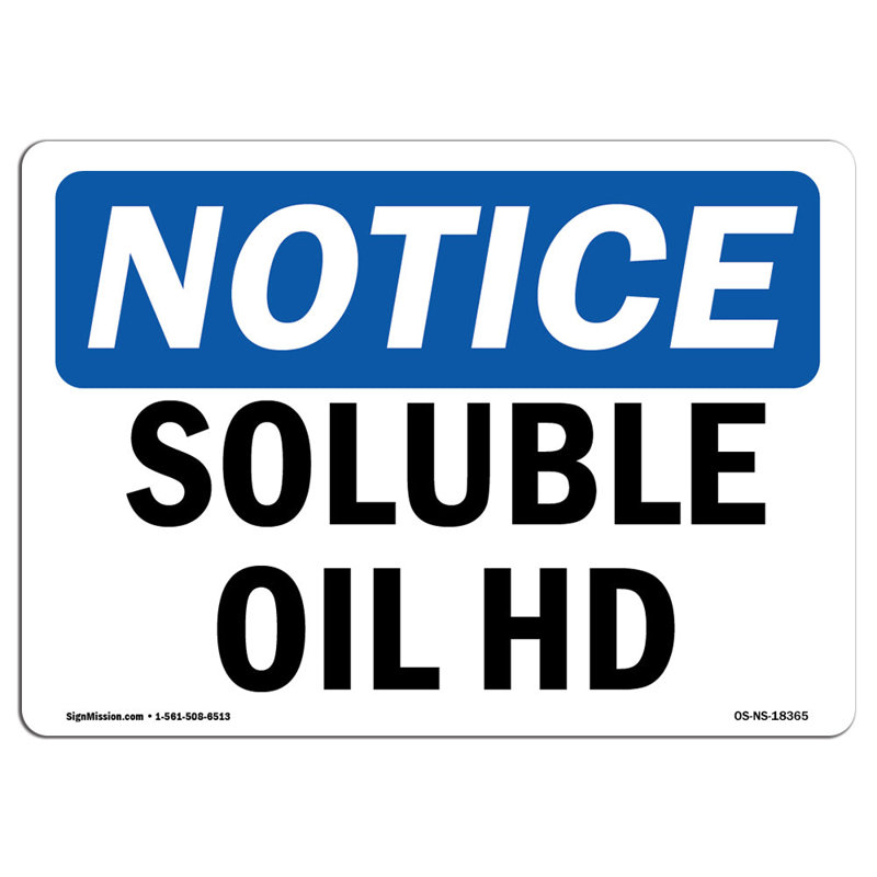 SignMission Soluble Oil Hd Sign | Wayfair