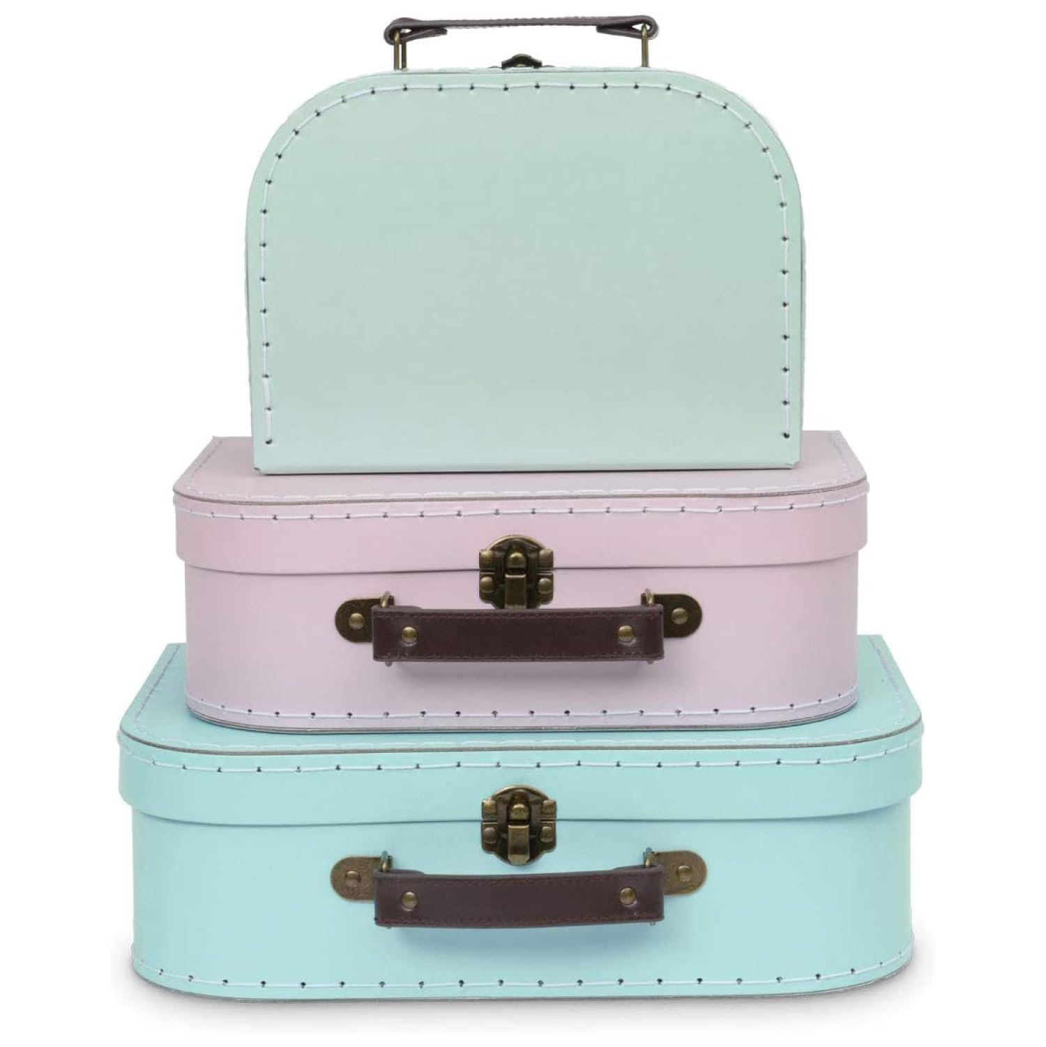 Darby Home Co Paperboard Suitcases Vintage Starry Storage Trunks, Set ...
