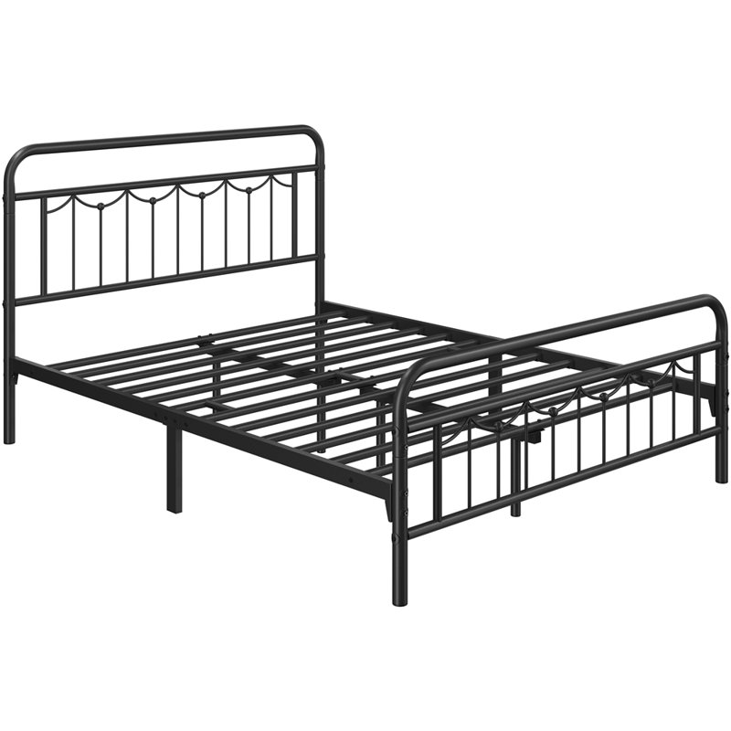 Laurel Foundry Modern Farmhouse Dravin Metal Bed Frame with Vintage ...