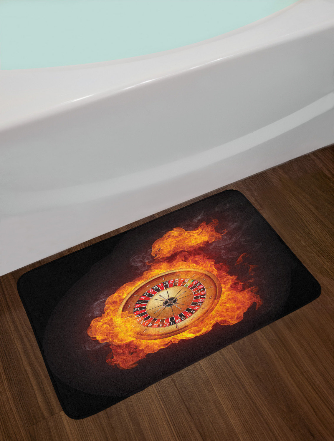 East Urban Home Gambling Digital Illustration of a Round Roulette Wheel ...