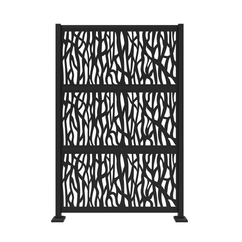 Freestyle Decorative Screen Panel Frame Kit with 2 ft. x 4 ft. Sprig ...