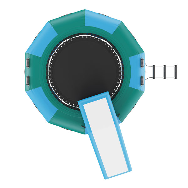 VEVOR Inflatable Water Bouncer, 10ft Recreational Water Trampoline ...