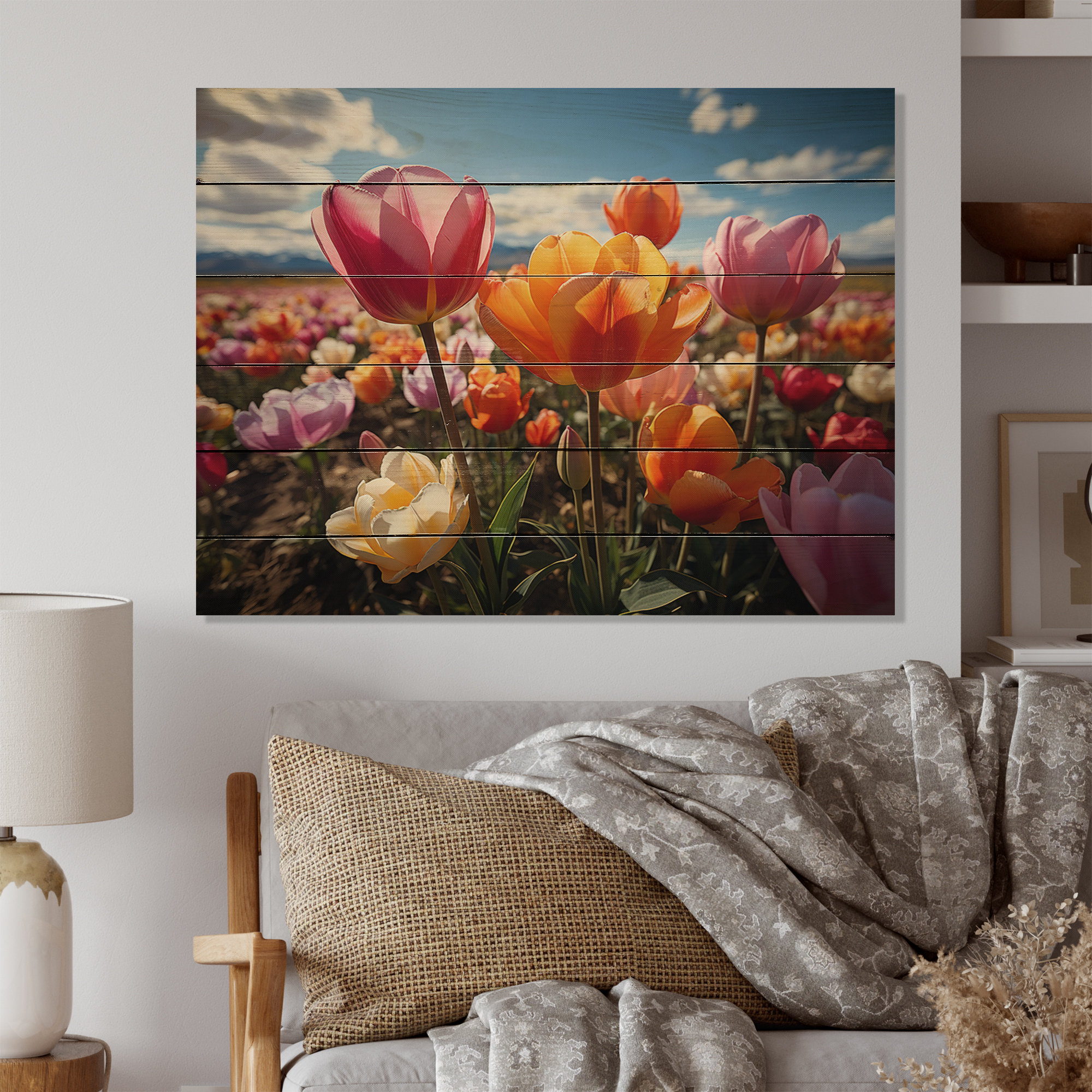 Red Barrel Studio® Lenix Lenix Tulips Fields Of Color IV Print on ...