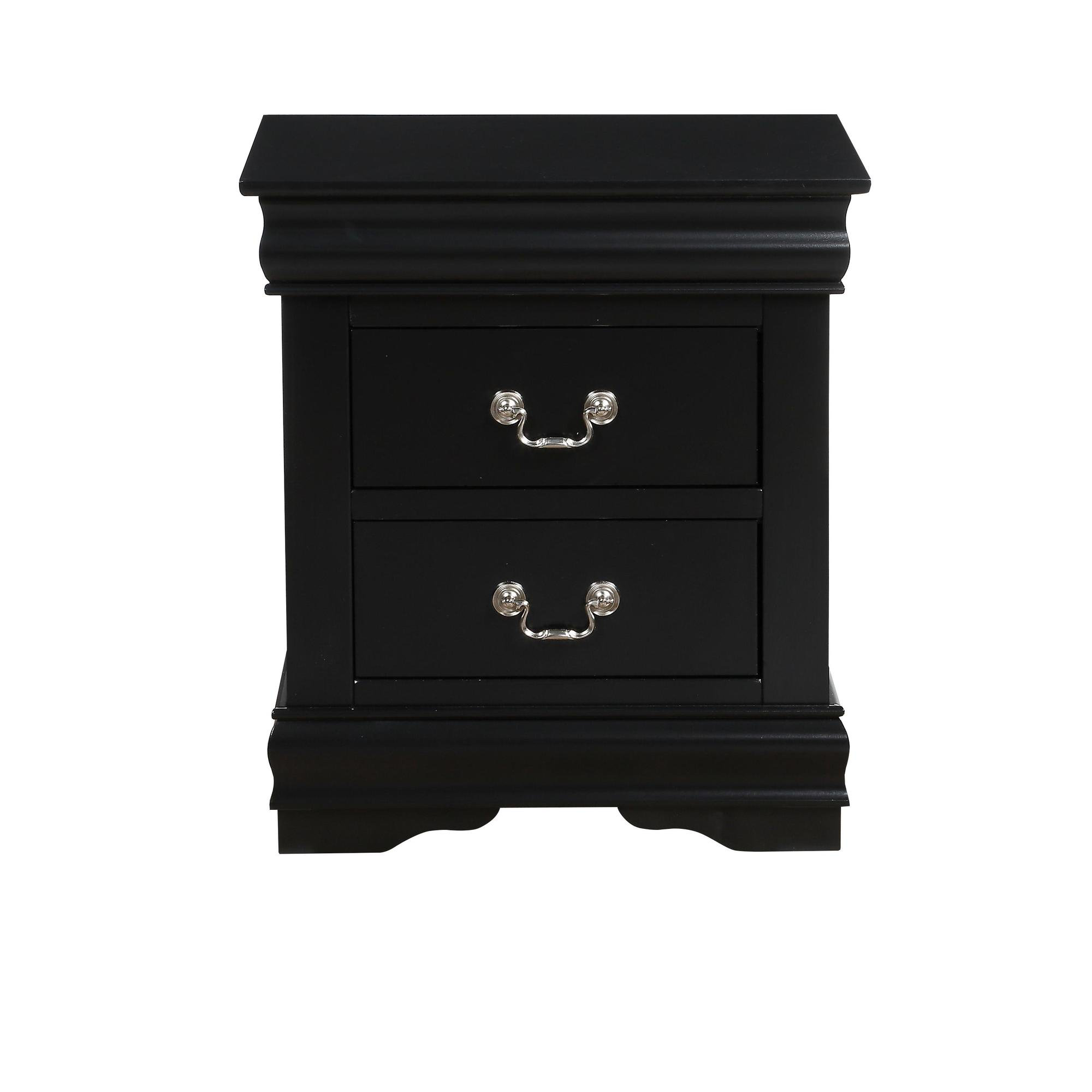 Alcott Hill® Louis Philippe Platinum Finish Nightstand | Wayfair