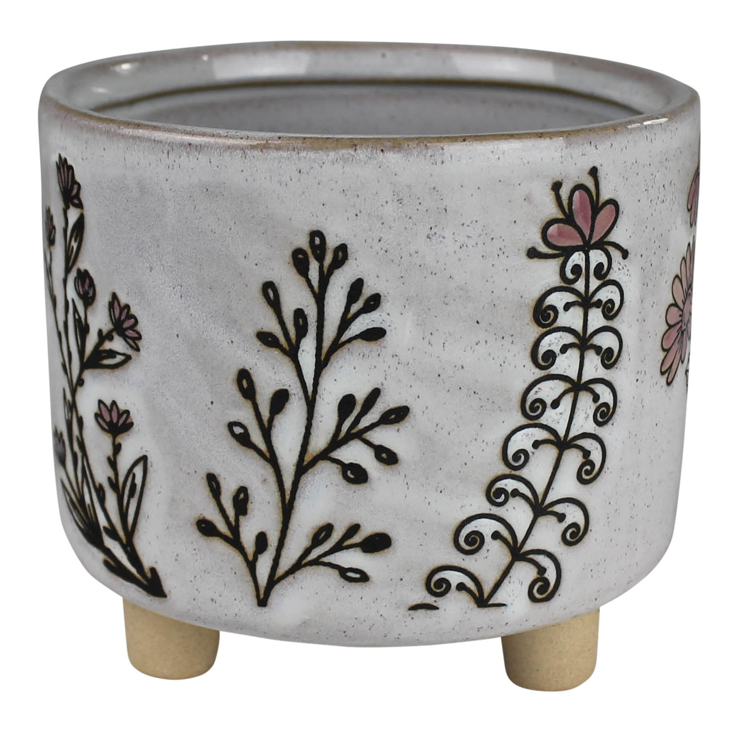 Winston Porter Rasto Embossed Flower Cachepot | Wayfair