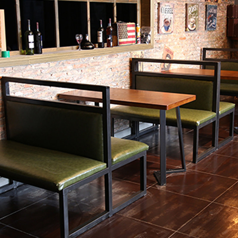 Visual card holder Vintage Industrial Style Restaurant Benches Faux ...