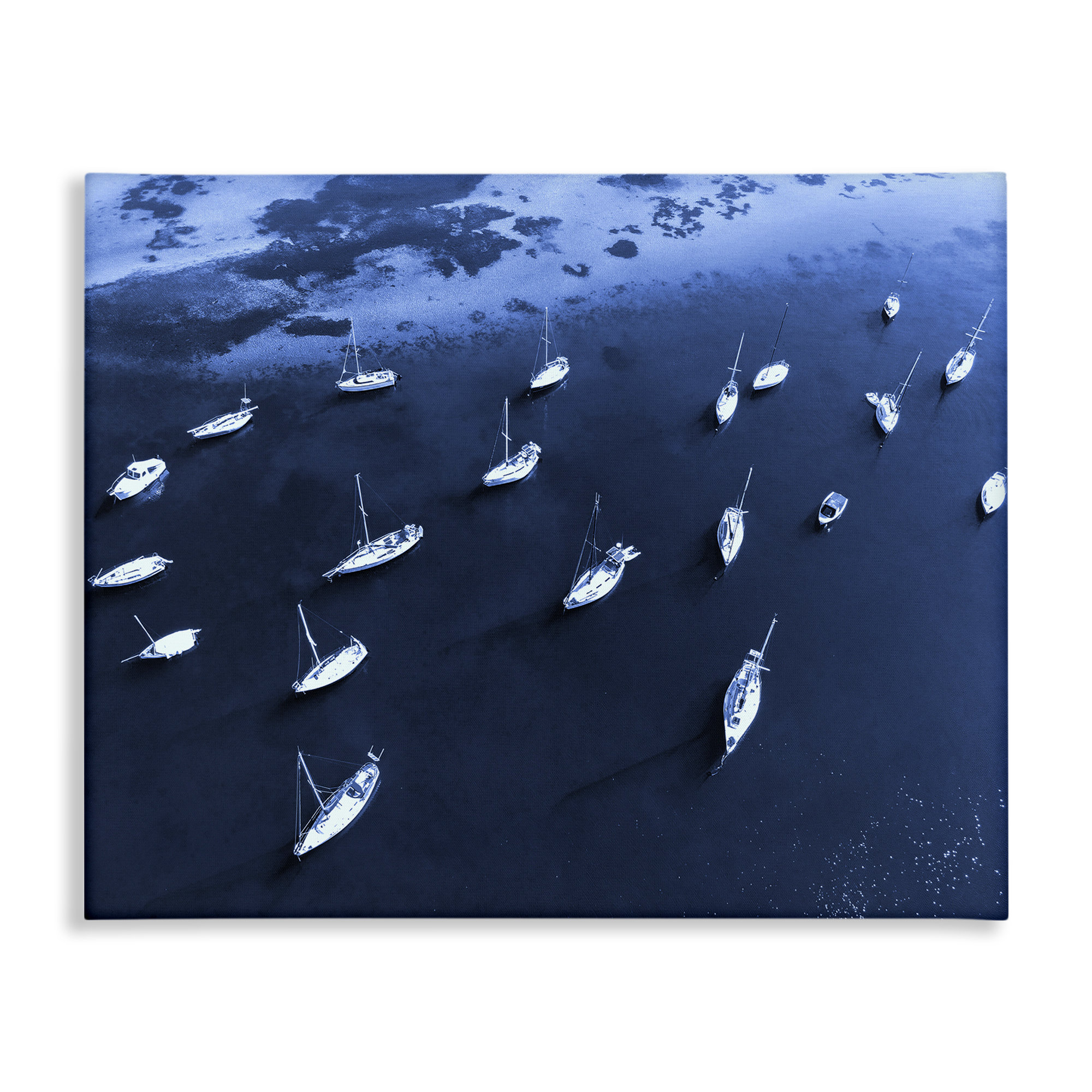 Breakwater Bay Scattered Boats on Sea Canvas Wall Art by Daphne ...