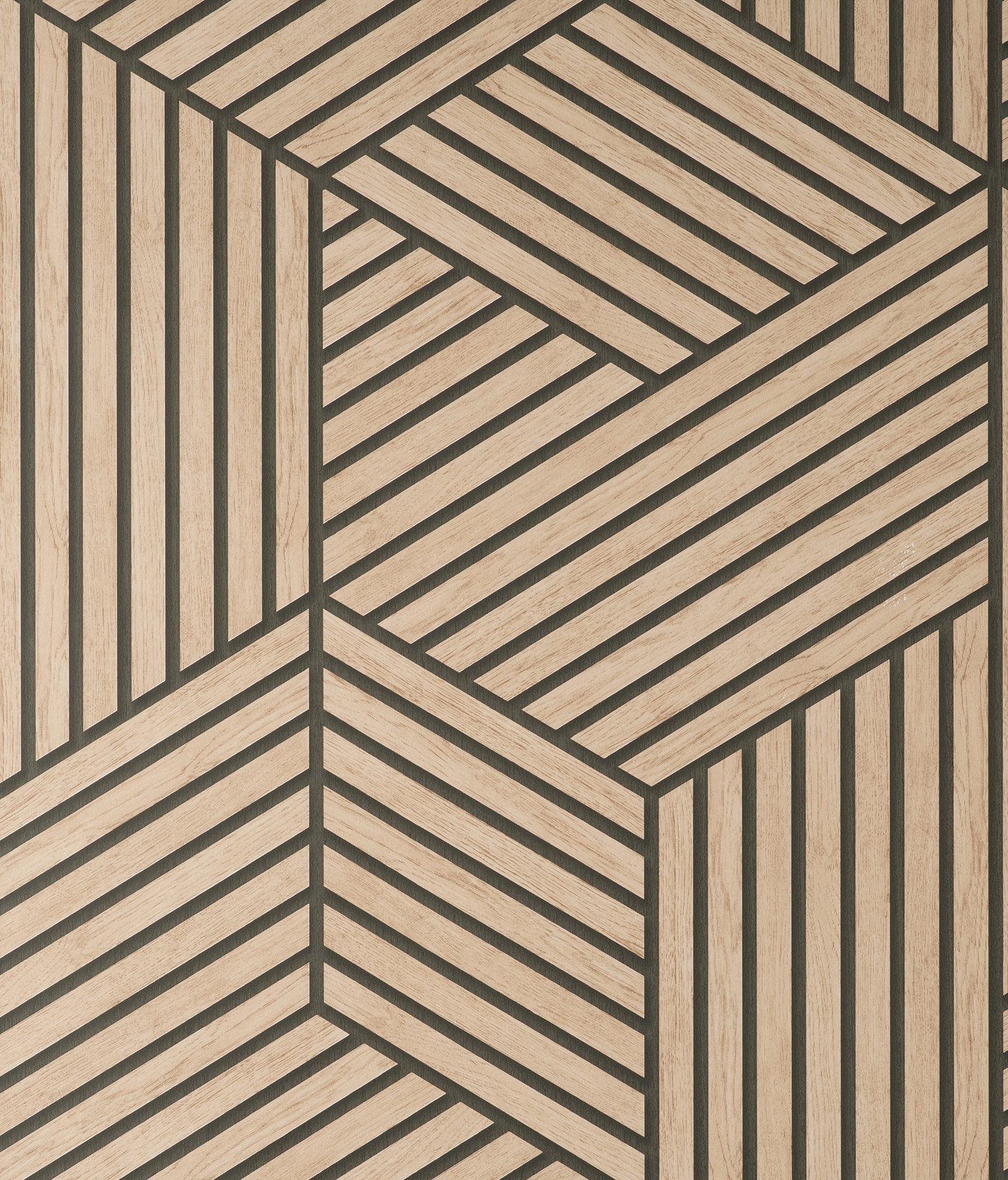 Wrought Studio™ Gerrit Light Brown Geometric Panel Wallpaper | Wayfair
