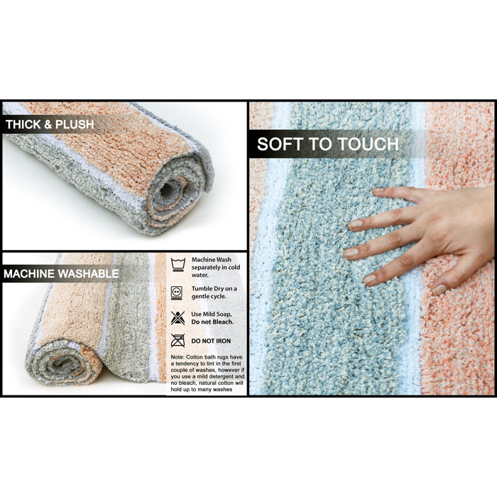 Gracie Oaks Bohn Cotton Bath Rug | Wayfair