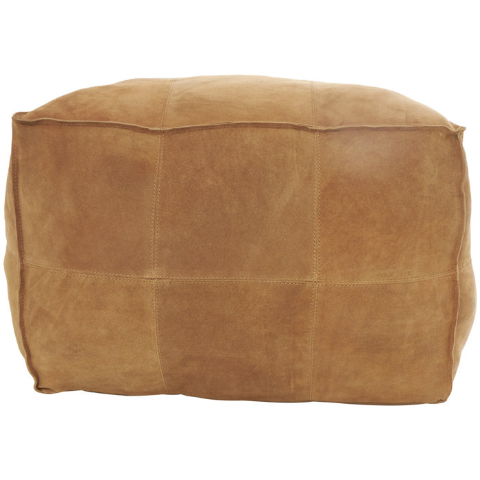 Birch Lane™ Shara Leather Pouf & Reviews | Wayfair