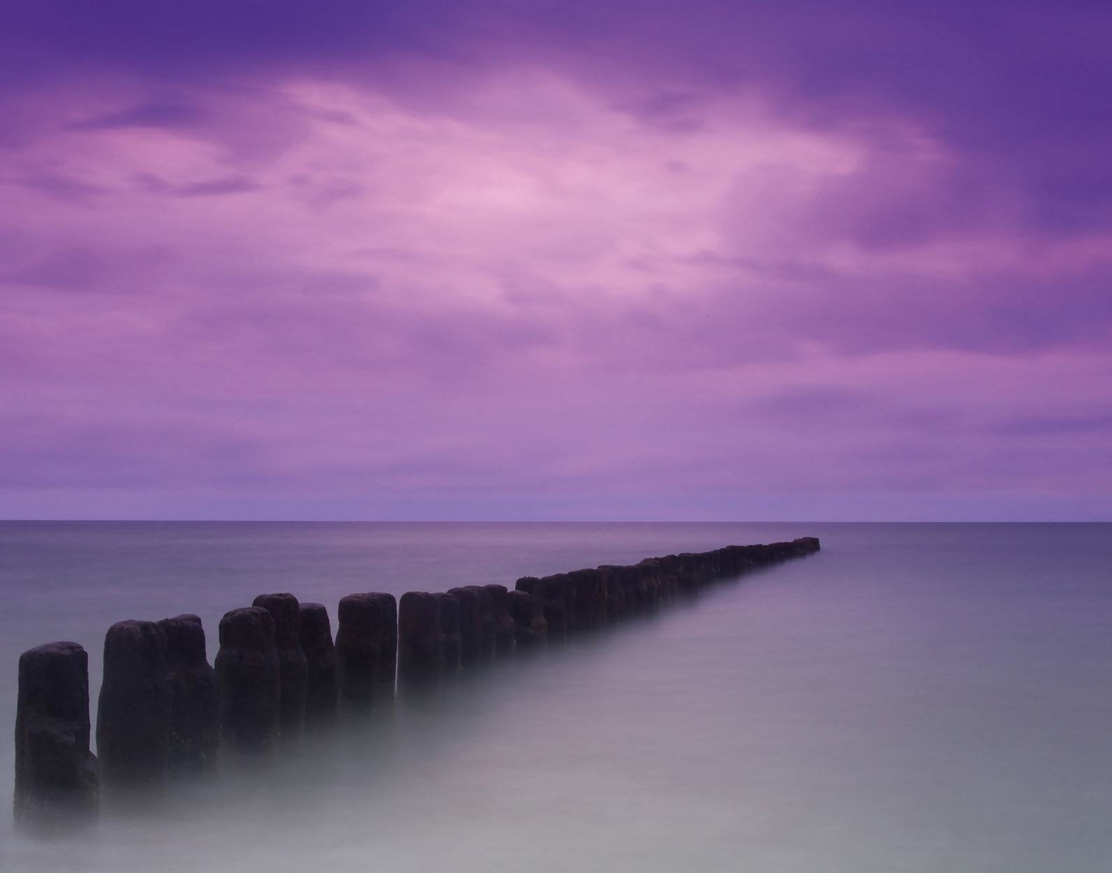 Galerie Wallcoverings Atmosphere Purple Pier 6-Panel Wall Mural 8.2 ...