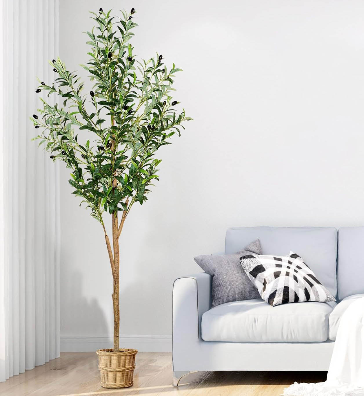 Primrue 6Ft Faux Olive Tree, Artificial Olive Tree Indoor | Wayfair