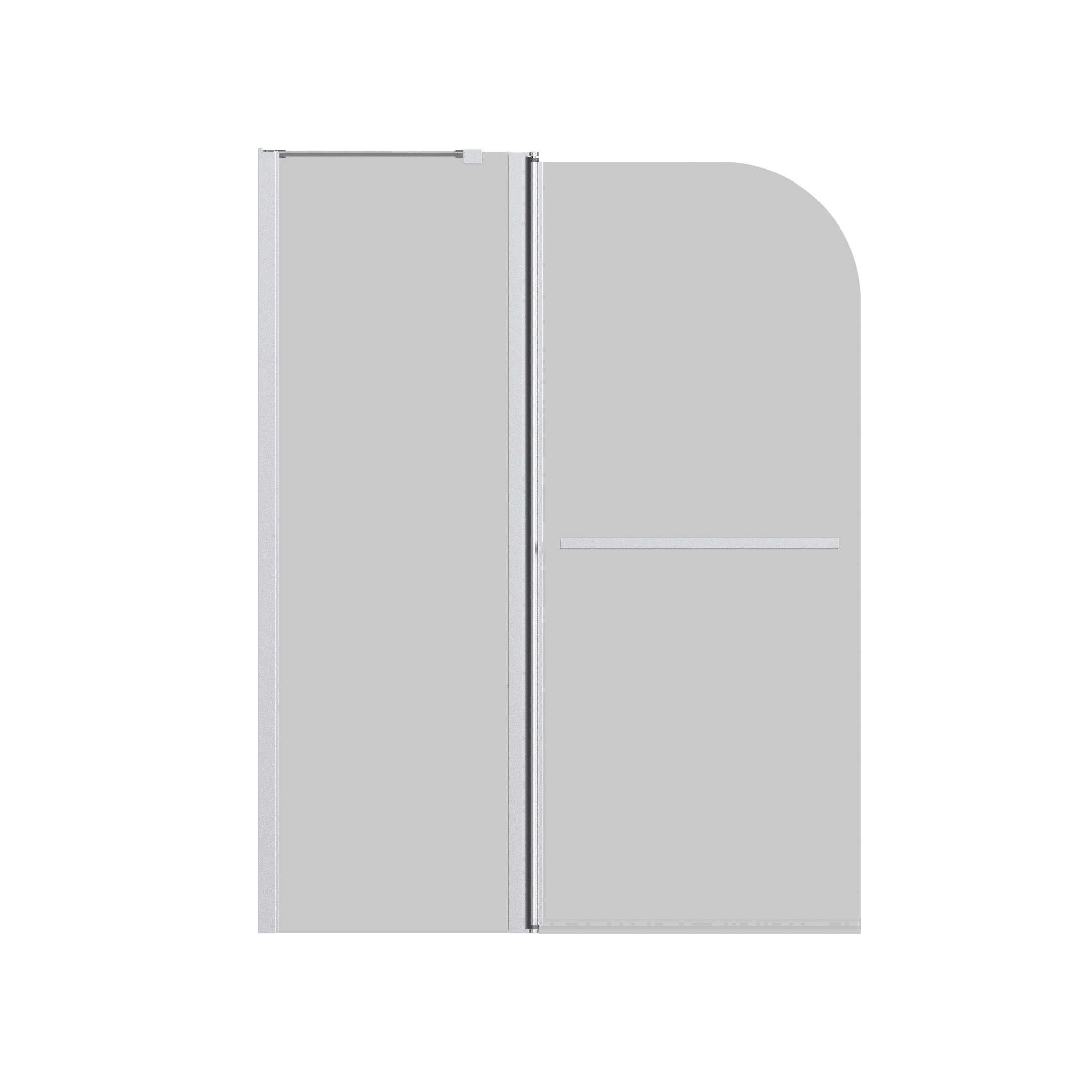 DAPPER DOODLES INC Frameless Folding Pivot Bathtub Door, 1/4" (6Mm ...