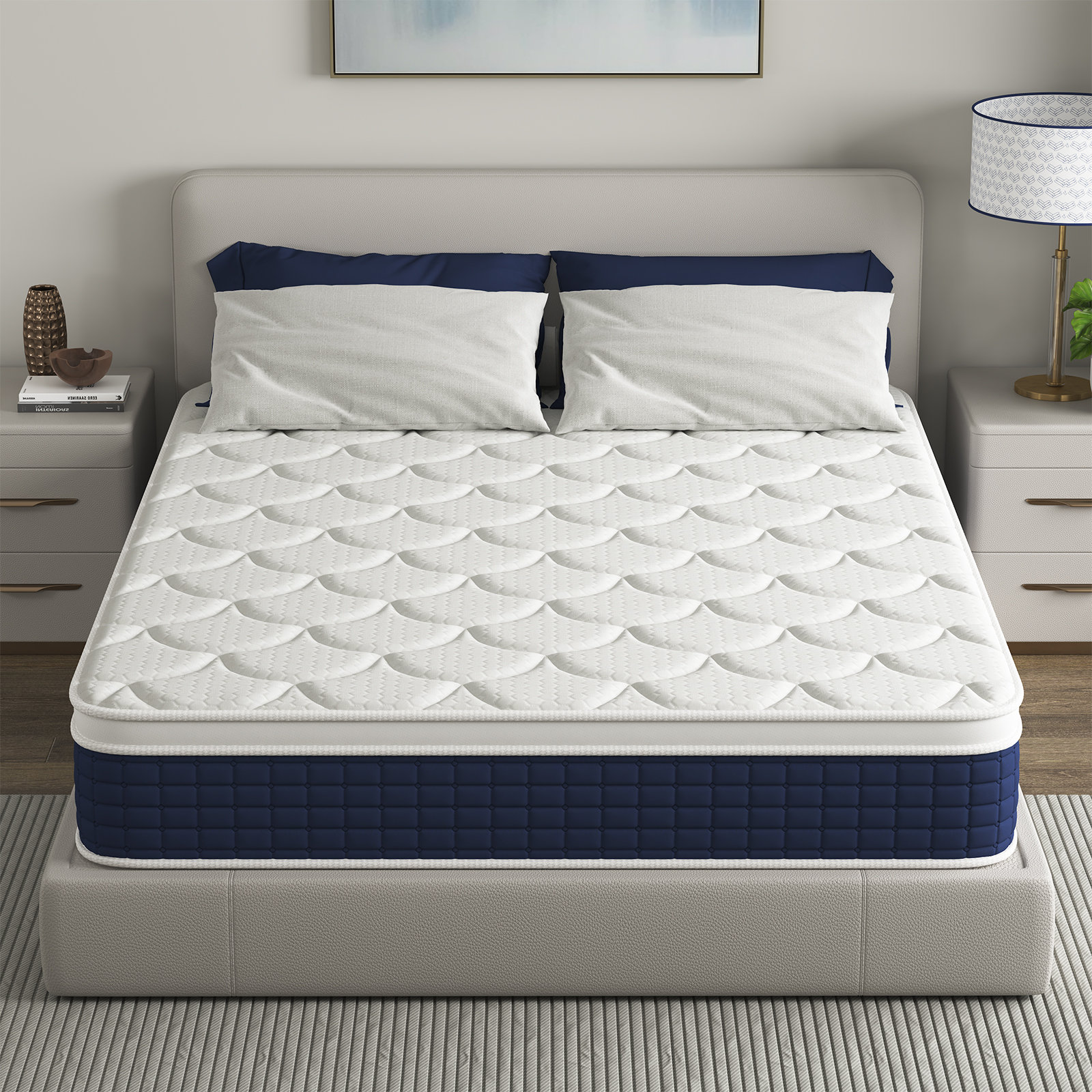Alwyn Home 12 Inch Hybrid Mattress In A Box, Gel Memory Foam ...