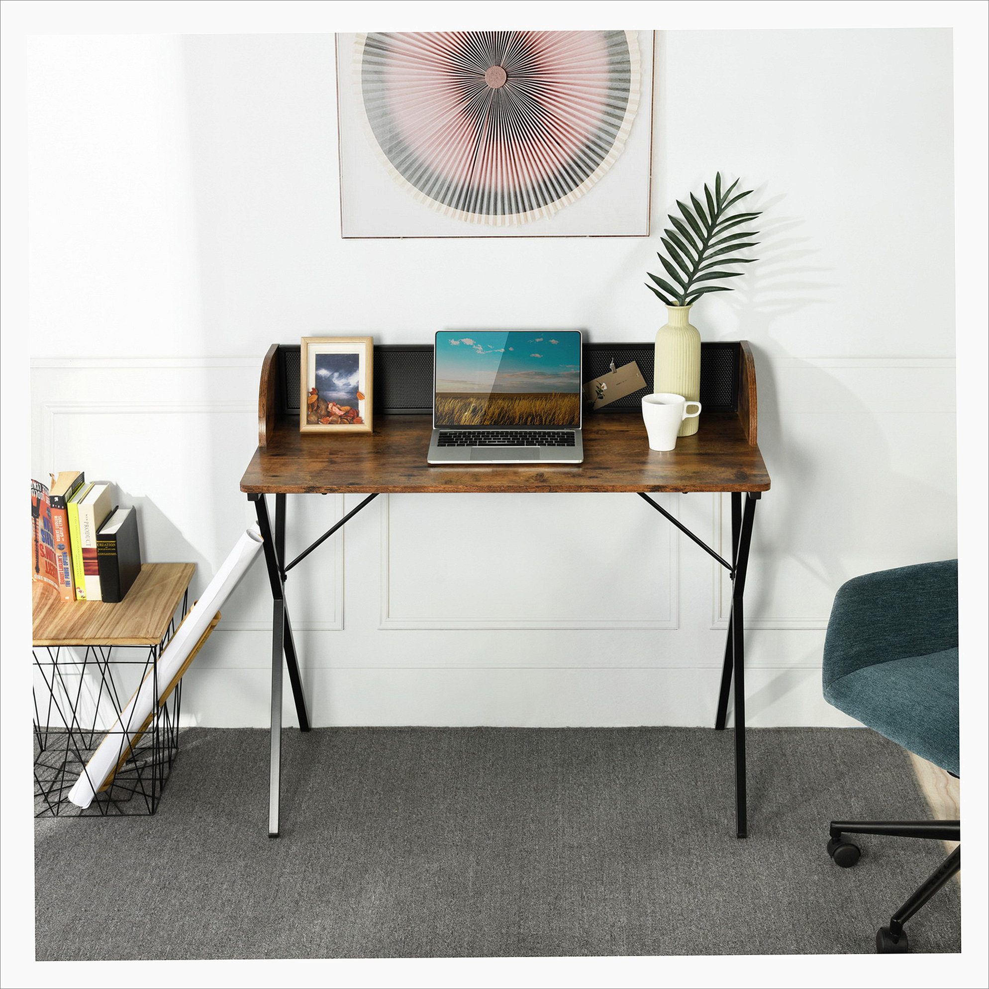 17 Stories Rectangular Computer Desk, Writing Desk - full black | Wayfair