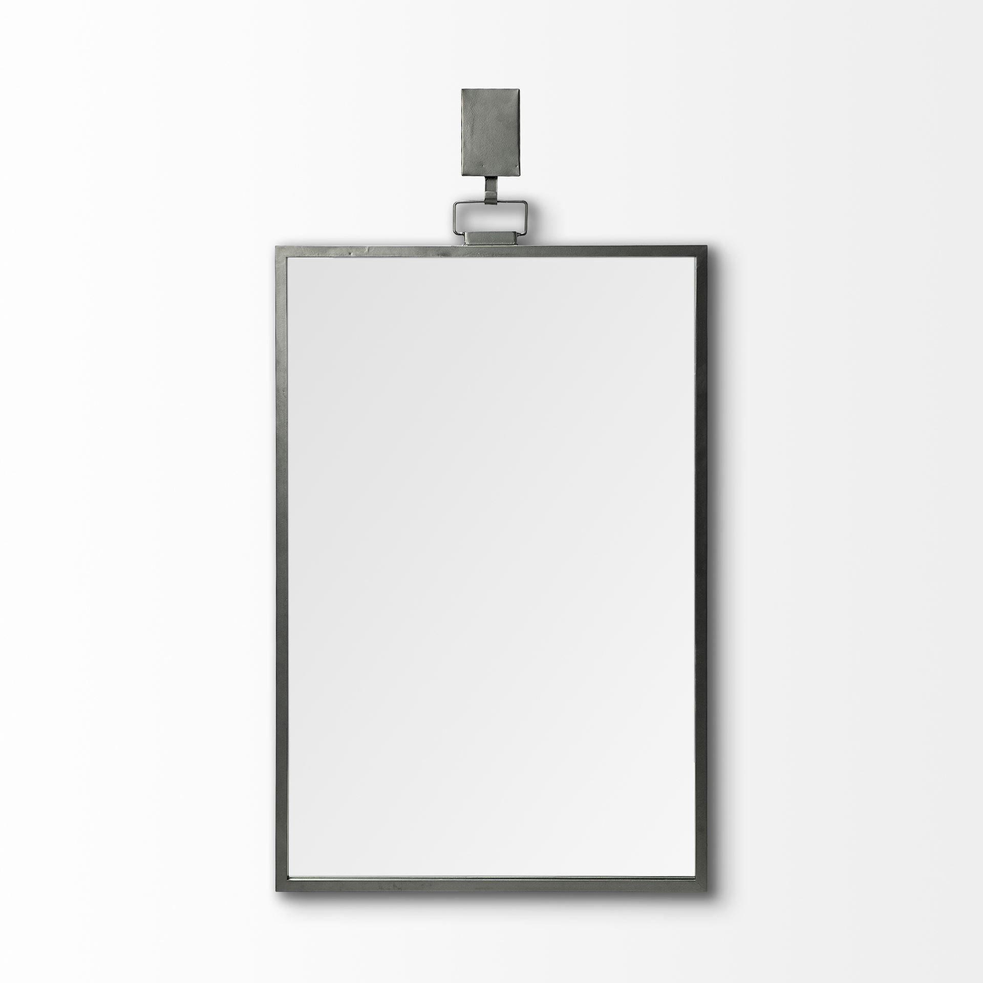 Latitude Run® Aeshia 44" Gunmetal Metal Framed Accent Mirror | Wayfair