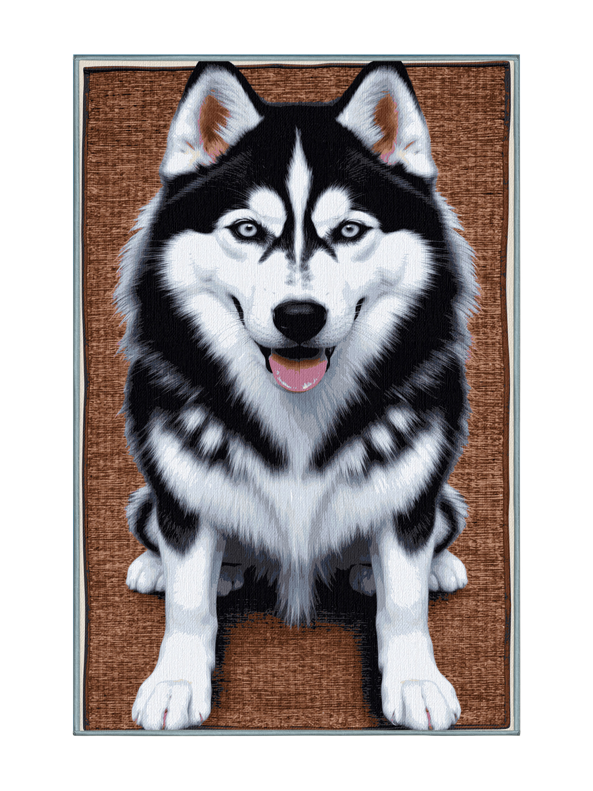 Red Barrel Studio® Washable Siberian Husky Dogs Area Rug | Wayfair