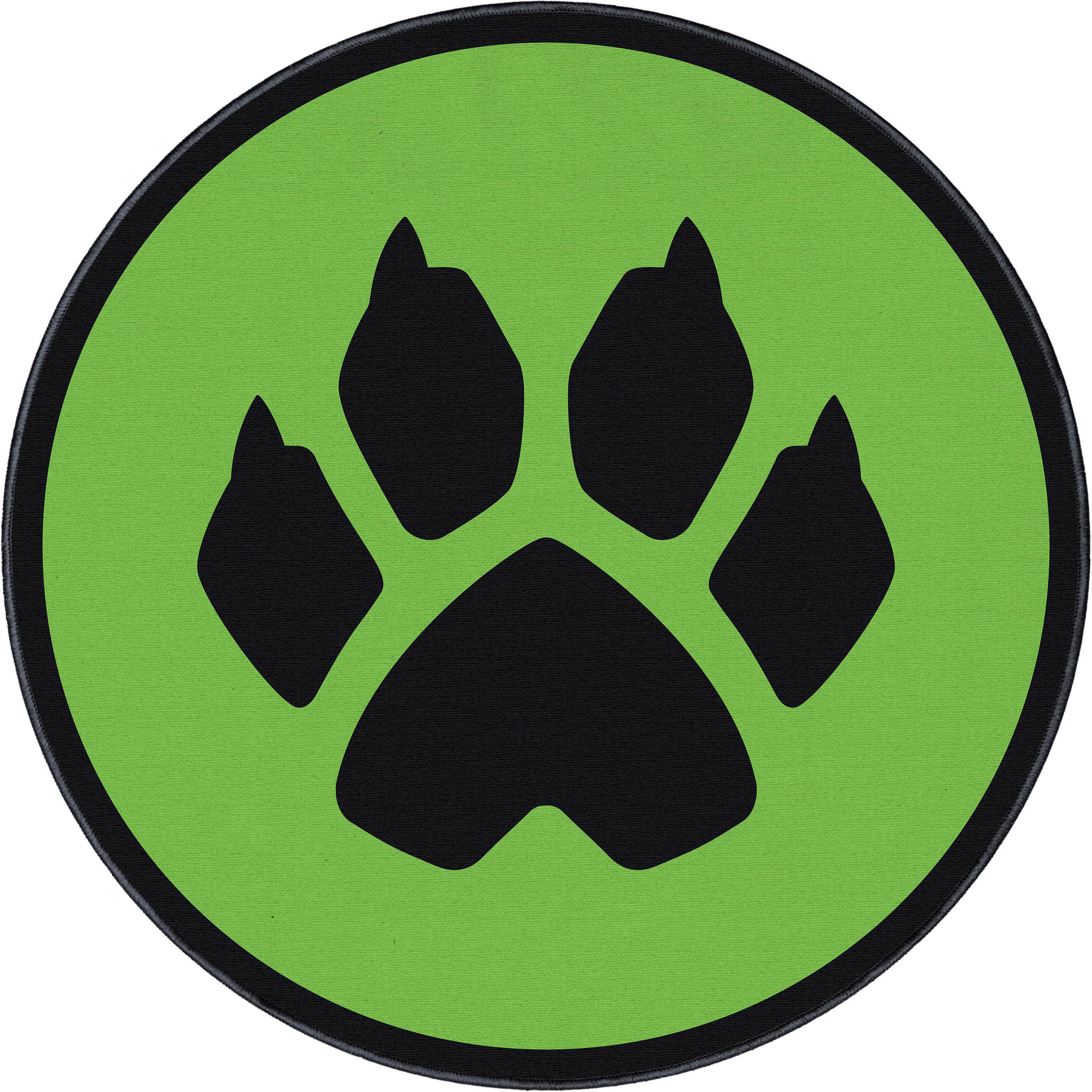 Well Woven Miraculous Ladybug Cat Noir Symbol Green Area Rug by Well ...