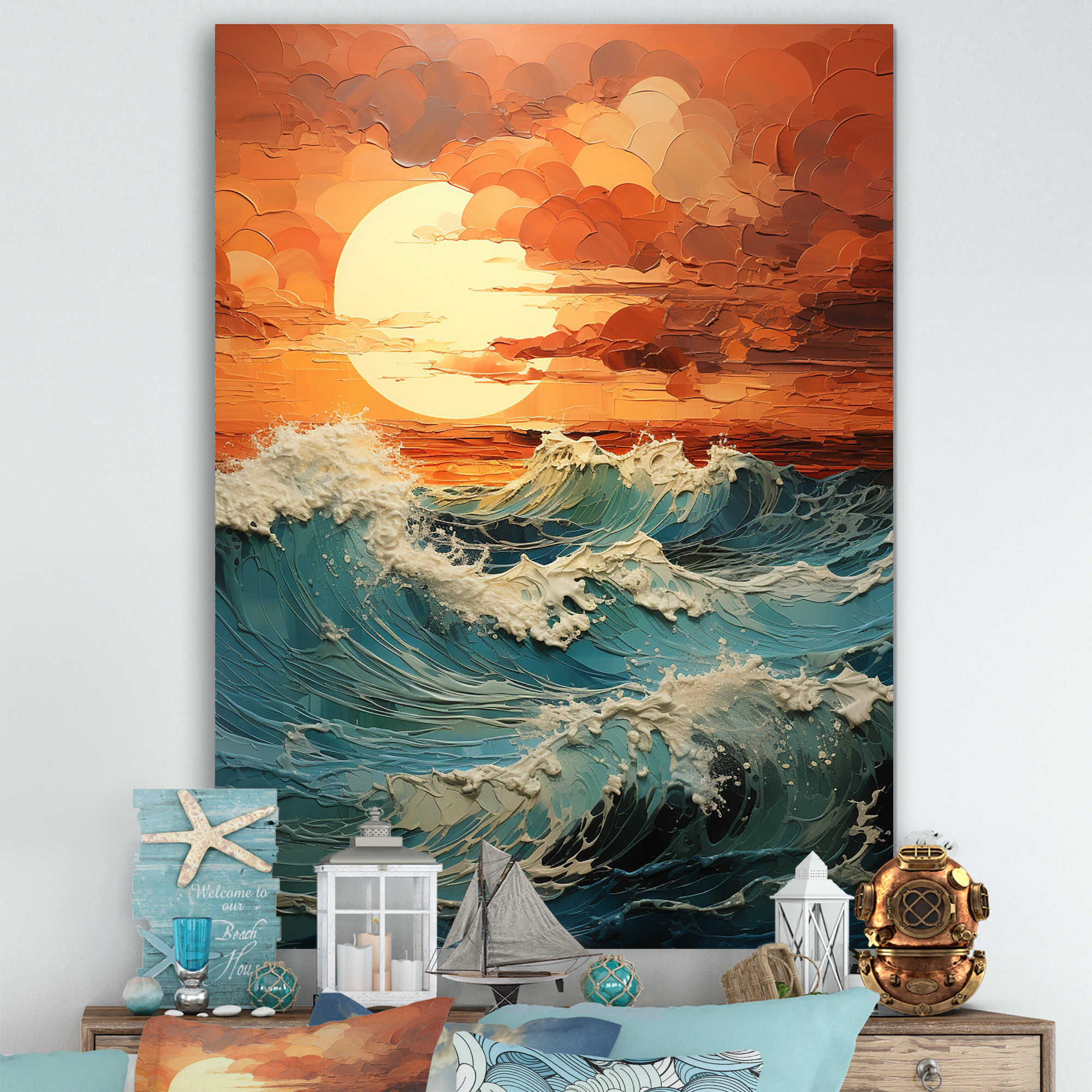 Highland Dunes Bold Beach Sunset Scenery | Wayfair