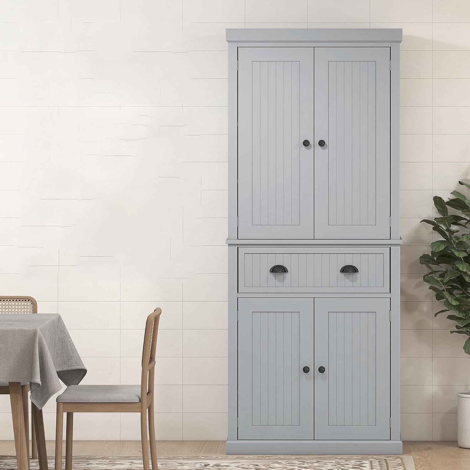 Lark Manor™ 72" Kitchen Pantry Cabinet, Freestanding Tall Storage ...