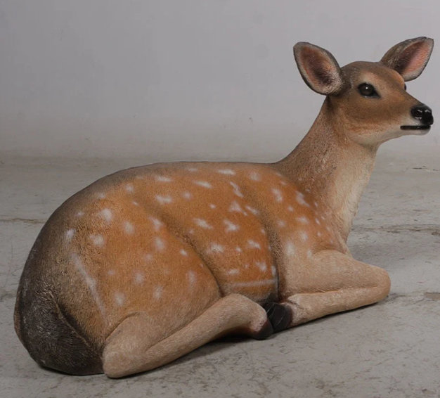Loon Peak® Janaiya Laying Fawn Deer Life Size Statue | Wayfair