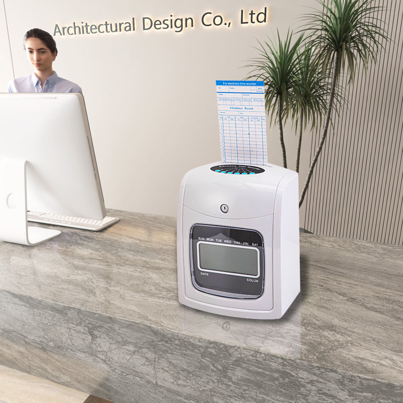 DOMINTY Employee Attendance Lcd Display Punch Time Clock | Wayfair