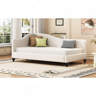 Latitude Run® L-Shaped Linen Daybed, With Solid Wood Legs - Wayfair Canada