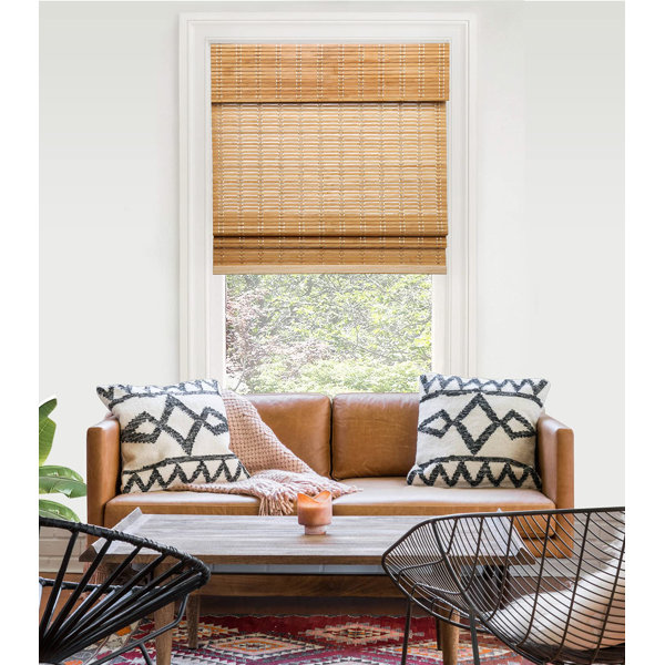 Bay Isle Home™ Cordless Bamboo Roman Shades Light Filtering | Wayfair