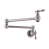 Ebern Designs Brushed Nickel Wall Mounted Pot Filler Faucet With ...