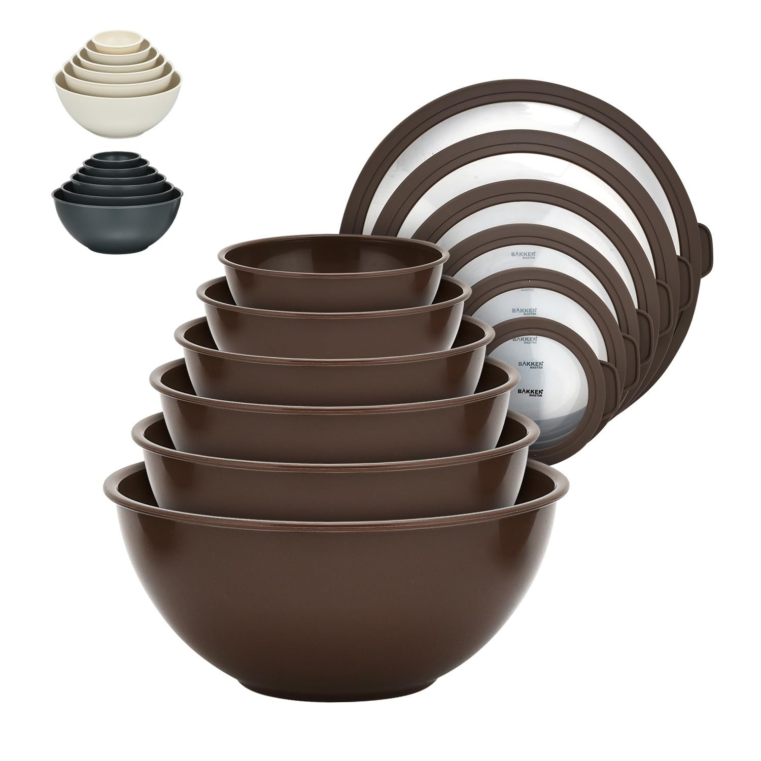 Bakken- Swiss Bakken Master 12-Piece Mixing Bowl Set With 6 Lids ...