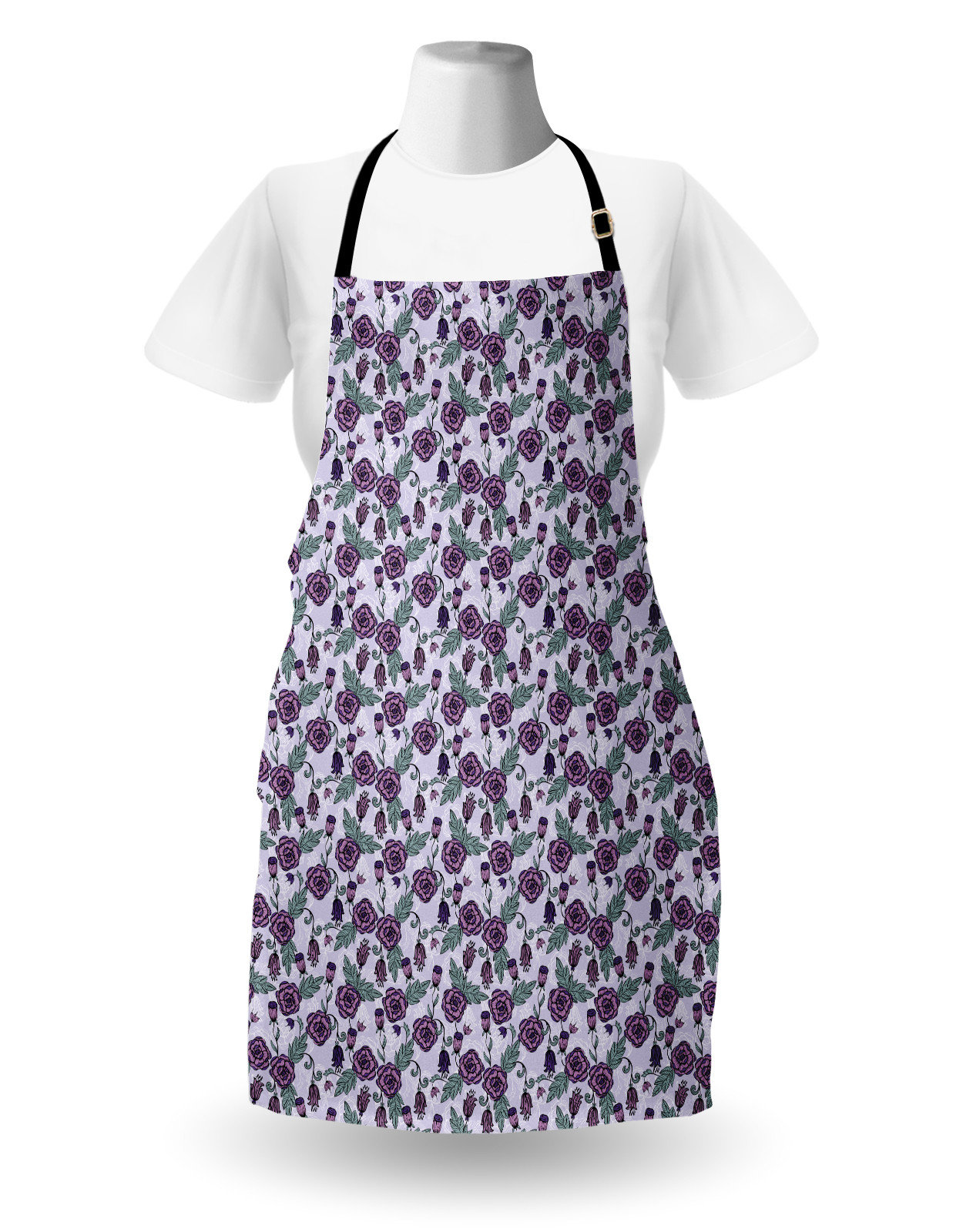 Dakota Fields Flower Apron Unisex Funky Floral Pattern Violet Adult ...