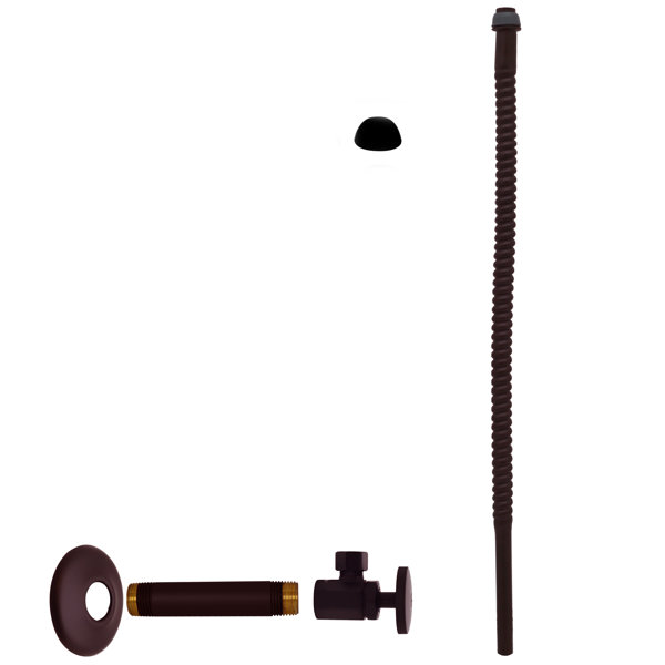 Westbrass 1/2" IPS x 3/8" OD x 15" Water Supply Kit with Corrugated ...