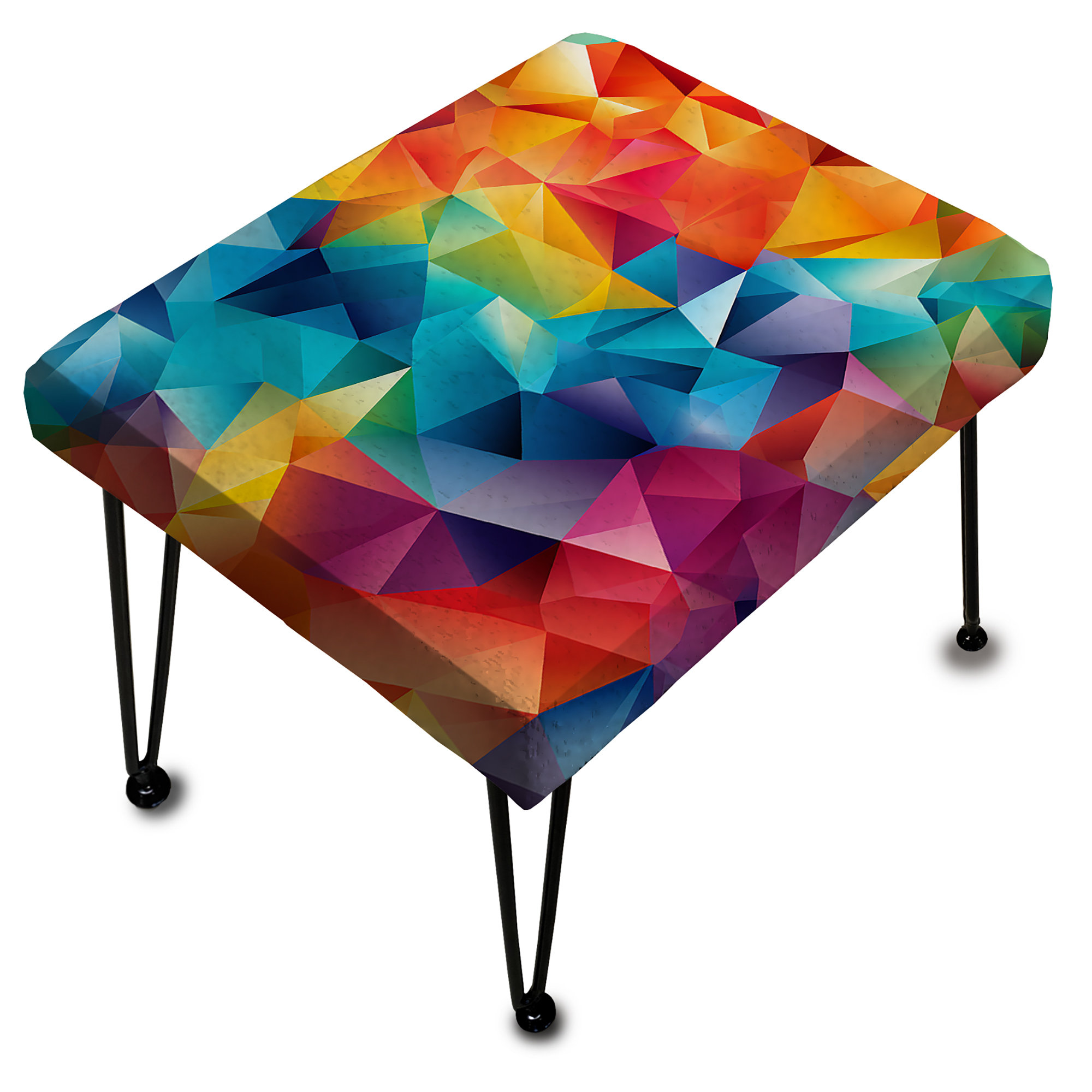 Design Art Multicolor Geometric Prism Parade - Geometric Rectangle ...