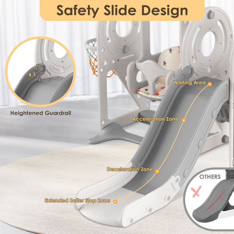 Suteck 5 in 1 Toddler Slide, Kids Slide with Climber,Bus Playhouse and ...