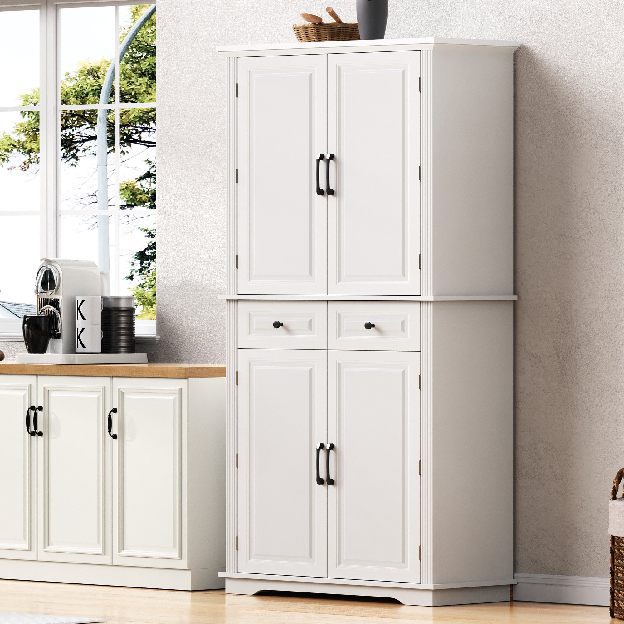 Red Barrel Studio® Modern Kitchen Pantry Cabinet | Wayfair