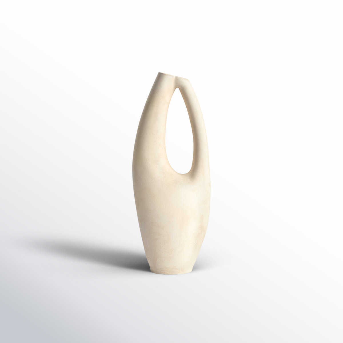 AllModern Paper Mache Abstract Curved Decorative Vase with Handle ...