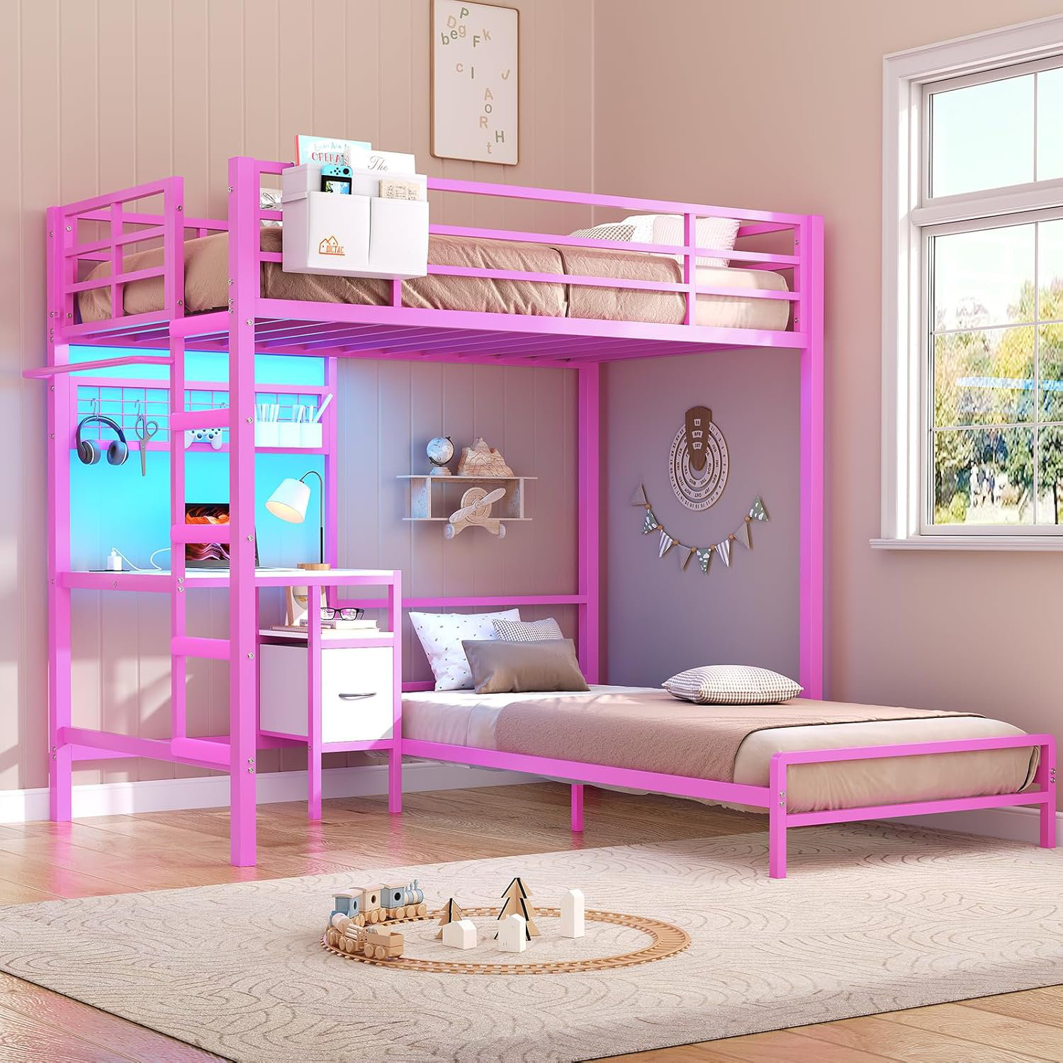 elevated bed frame double